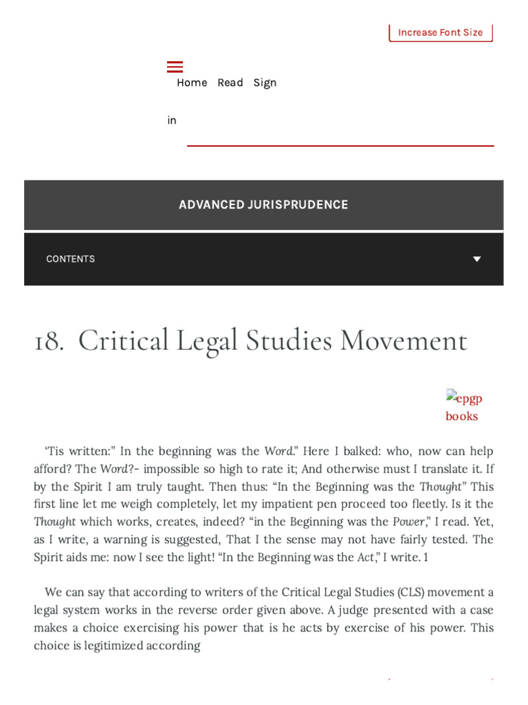 Critical Legal Studies Explained | PDF | Jurisprudence | Justice