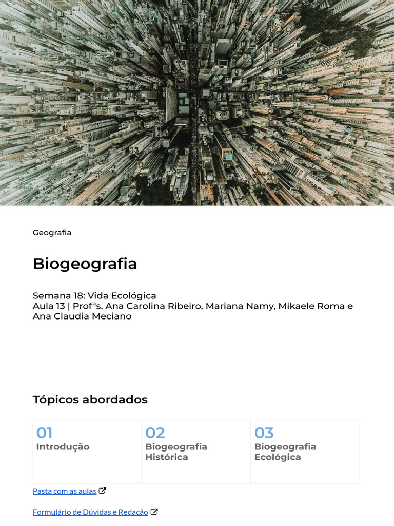 Geografia - Biogeografia PDF | PDF | Biogeografia | Florestas