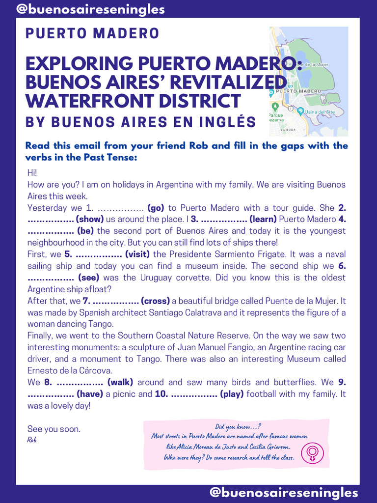 Exploring Puerto Madero | PDF | Social Science | Travel