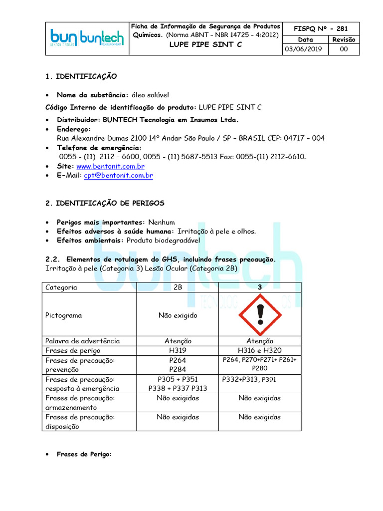 281 - Fispq - Buntech - Lube - Pipe - Sint C 2019 | PDF
