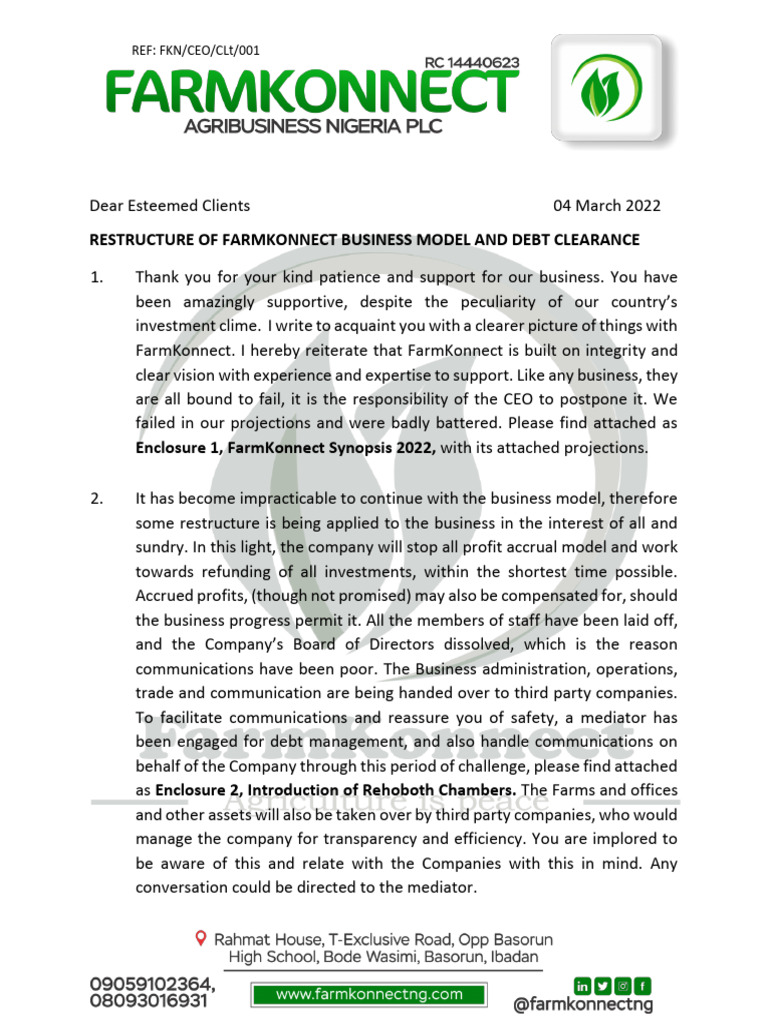 Restructure of Farmkonnect Business Model | PDF | Business | Economies