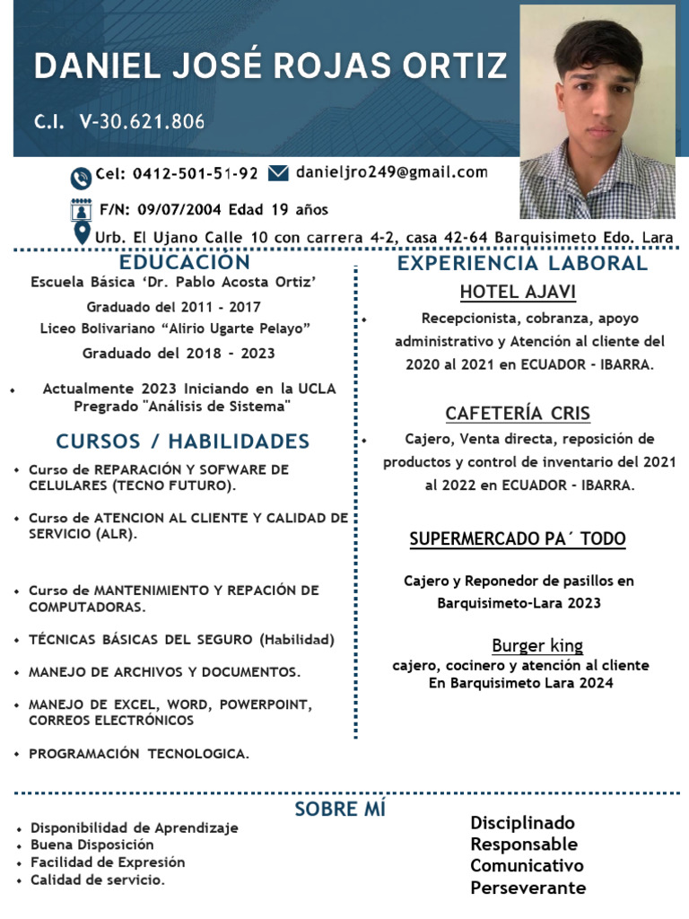 Daniel Rojas Curriculum 2023 | PDF