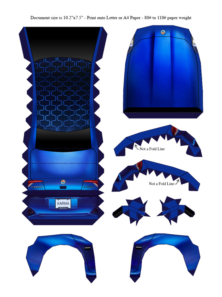 2010 Fisker Karma Papercraft Paper Craft | PDF