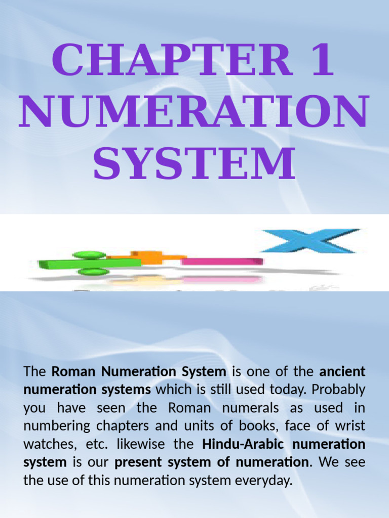 Chapter 1 Numeration System Pdf Numbers Arithmetic