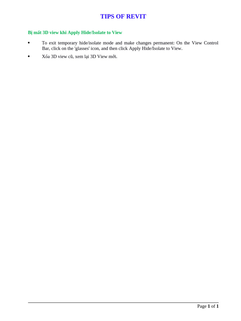 Tips in Revit | PDF | Wellness