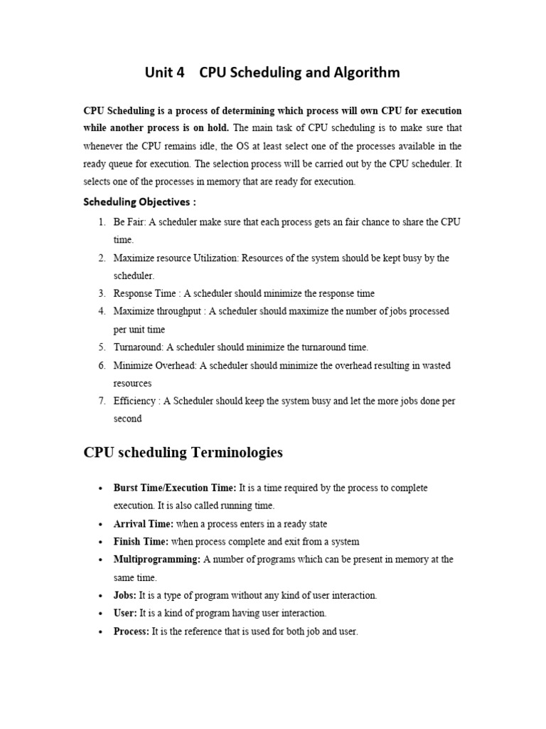 Osy Unit 4 Solved Assignment PDF | PDF | Scheduling (Computing) | Process (Computing)