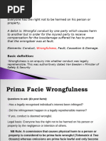 Wrongfulness An Element of Delict South Africa | PDF | Common Law | Justice