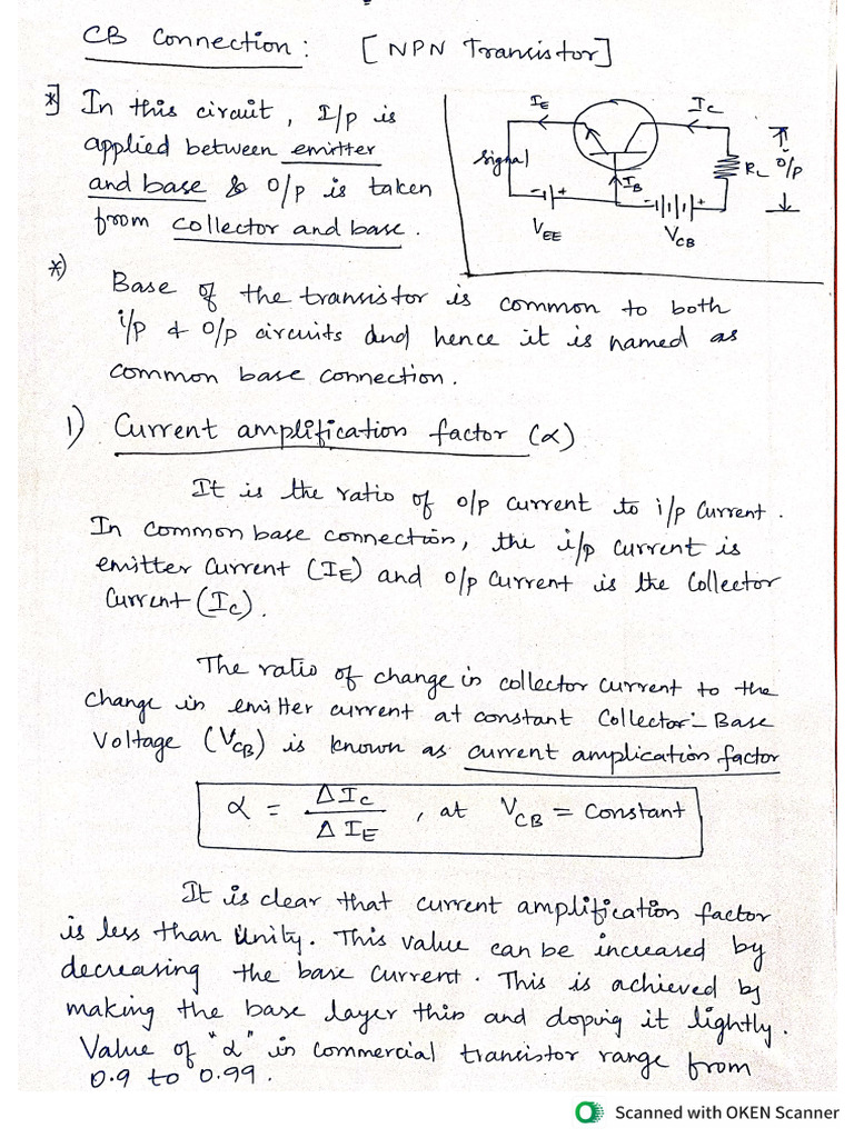 CB, CE & CC Connection | PDF