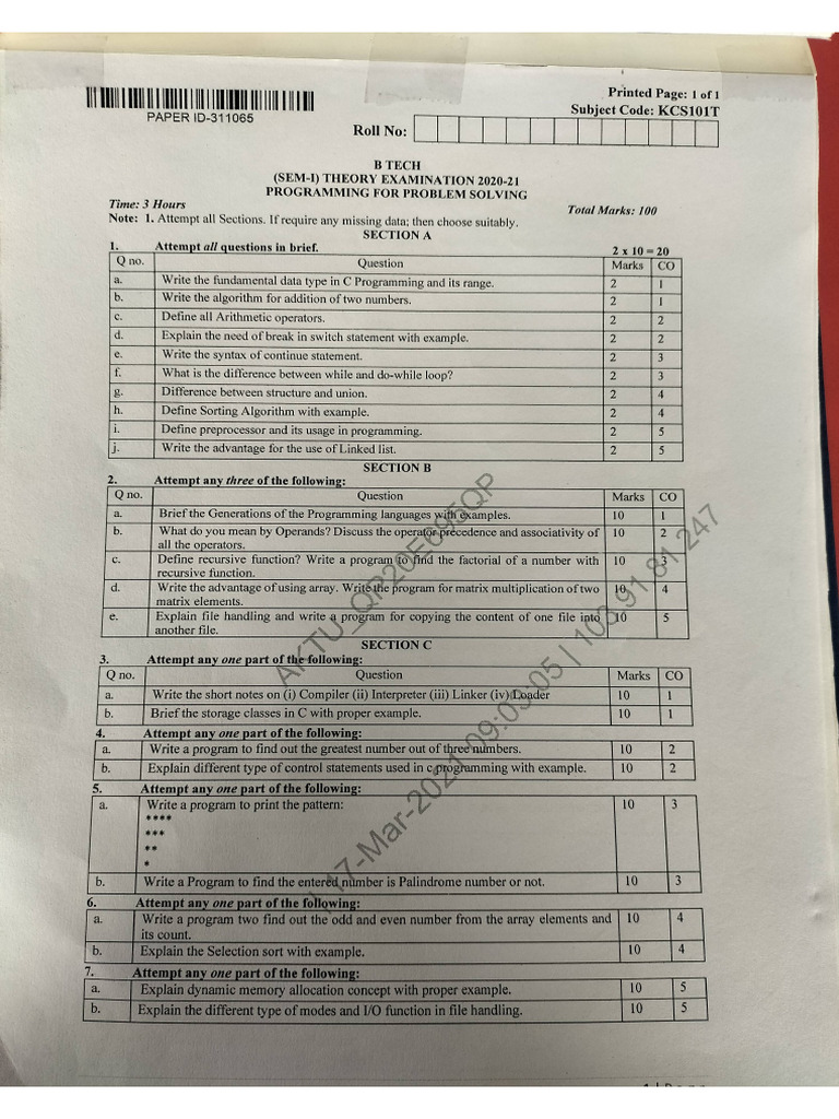 PPS Papers 30 Jan 2024 4-10 PM | PDF