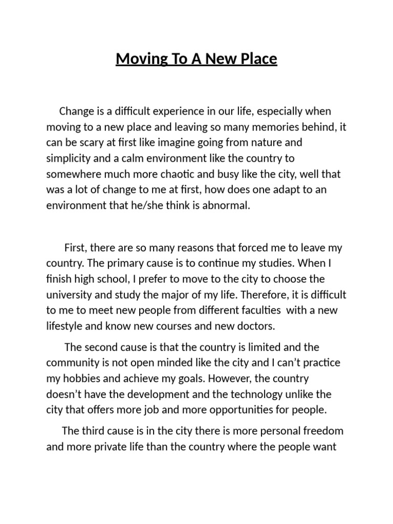 Moving To A New Place, Karen El Assaad | PDF | Career & Growth | Lifestyle