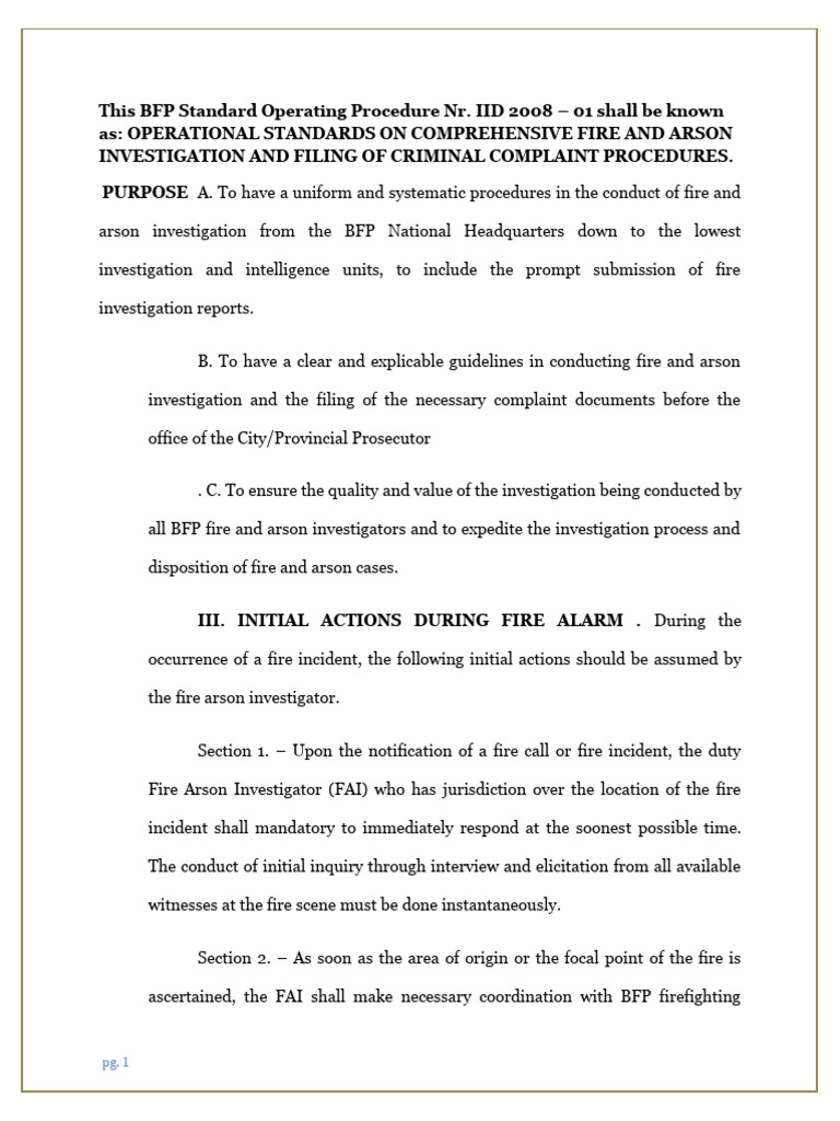 Fire Incident Investigation Protocols | PDF | Crimes | Crime & Violence