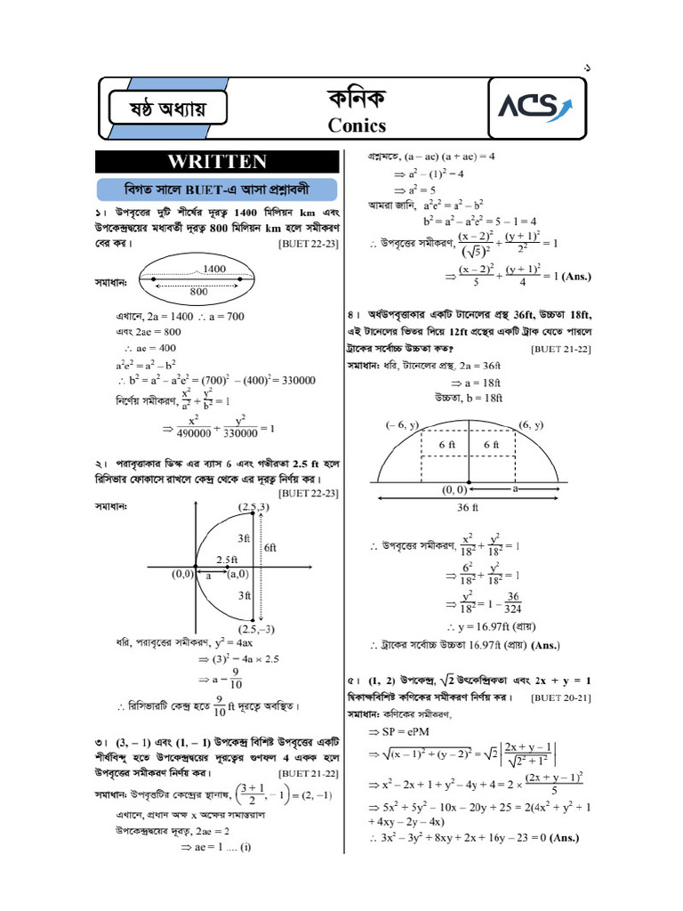 Conics Enginering Practice Sheet Solution 1600 PDF - Gdrive.vip | PDF