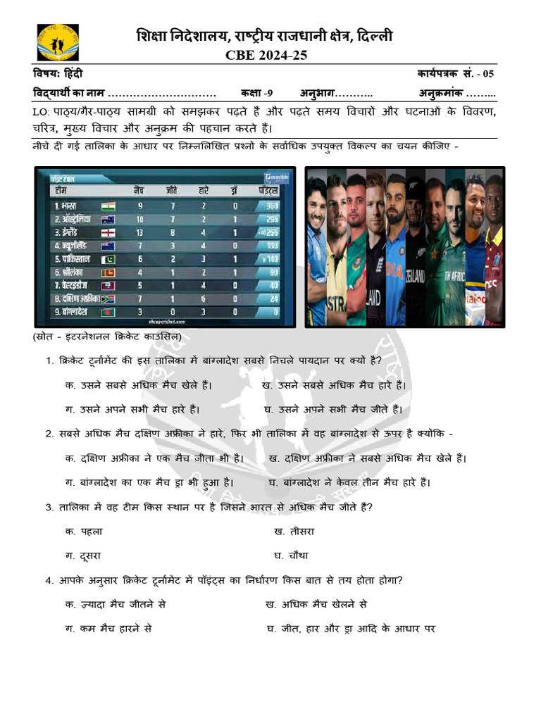 CBE Class9 Week4 | PDF