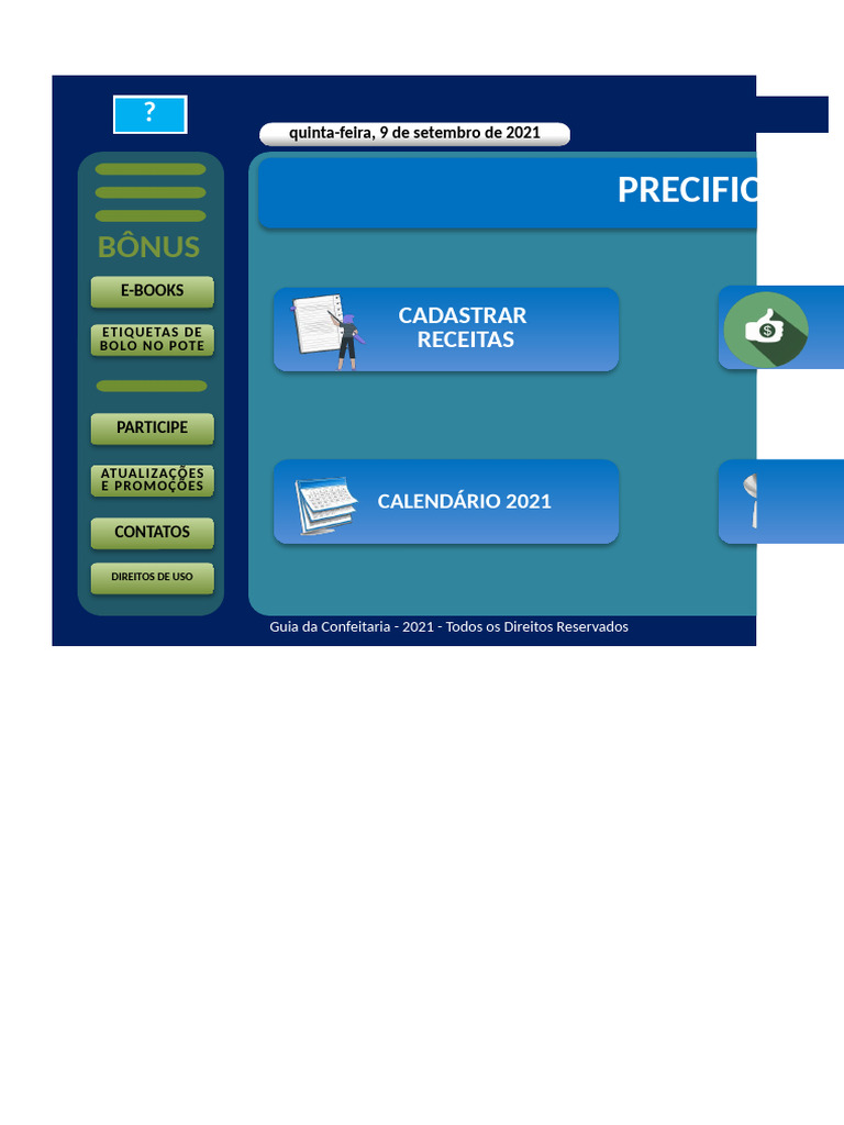 Planilha+de+Precifica O+para+confeitaria+-+2 1 | PDF | Chocolate | Receita