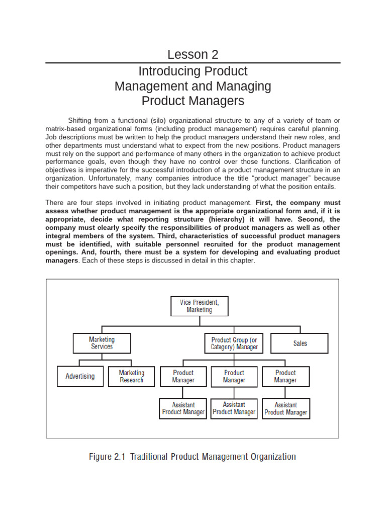 Chapter 2 Introducing Product Management And Managing Product Managers