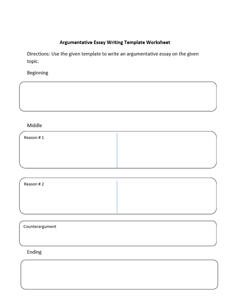 Argumentative Essay Writing Template | PDF | Art