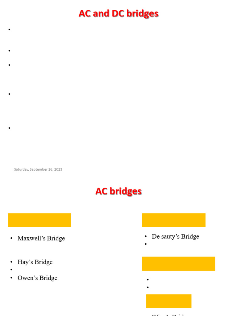 Bridge Circuits for Component Measurement | PDF | Electrical Resistance ...