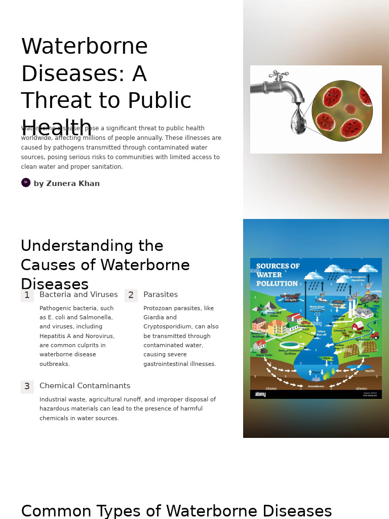 Waterborne Diseases A Threat To Public Health | PDF | Diarrhea | Water ...