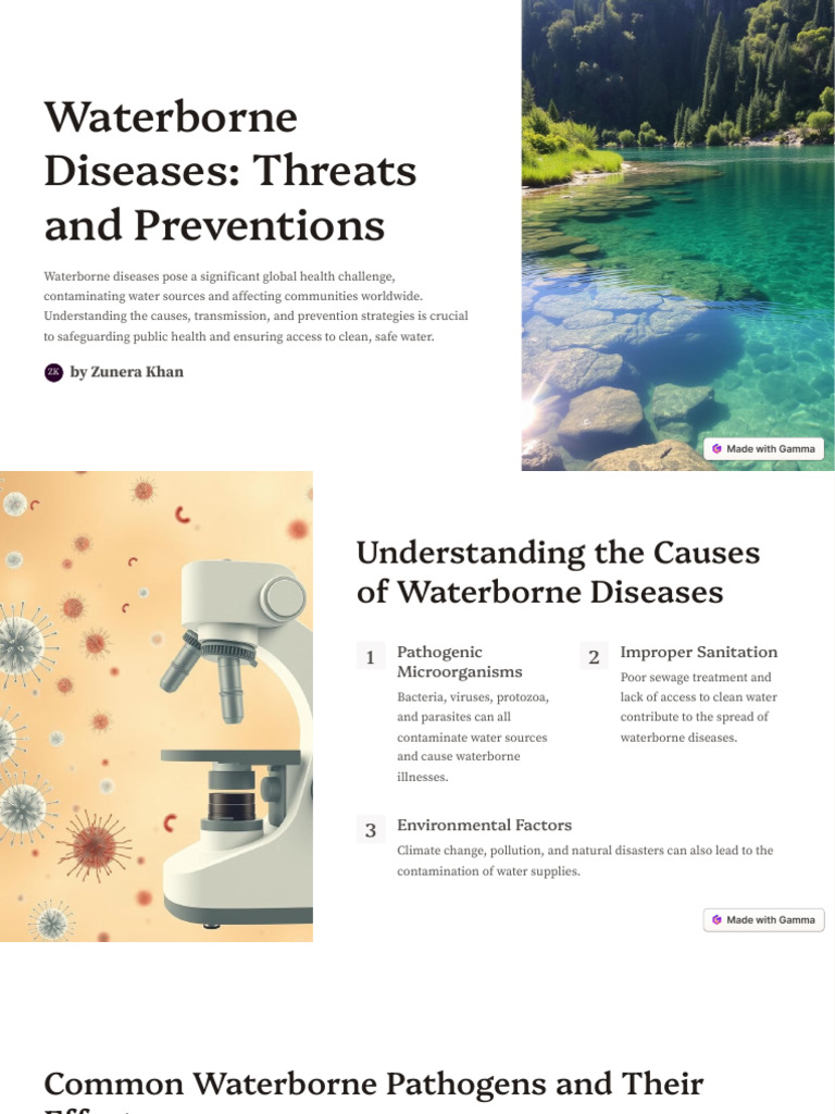 Waterborne Diseases Threats and Preventions | PDF | Drinking Water ...