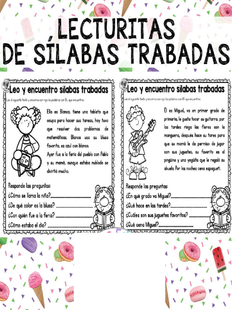 Lecturas de Sílabas Trabadas Recopilado | PDF Lecturas de Sílabas Trabadas Recopilado | PDF