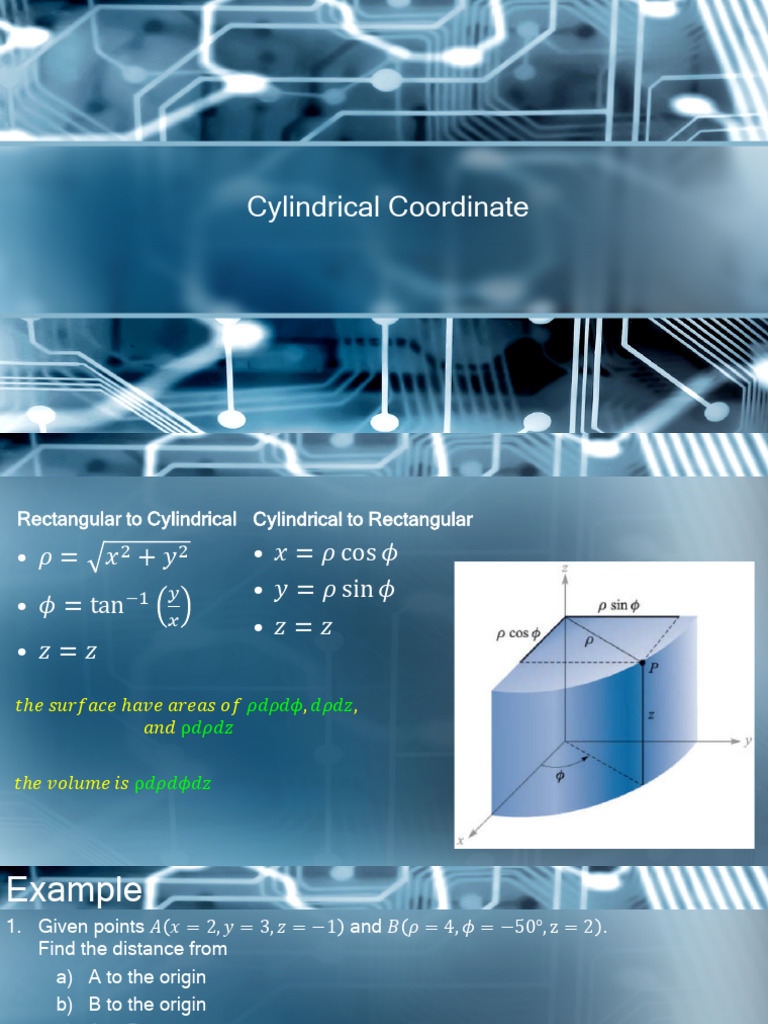 Cylindrical Coordinate | PDF | Geometry | Mathematical Physics