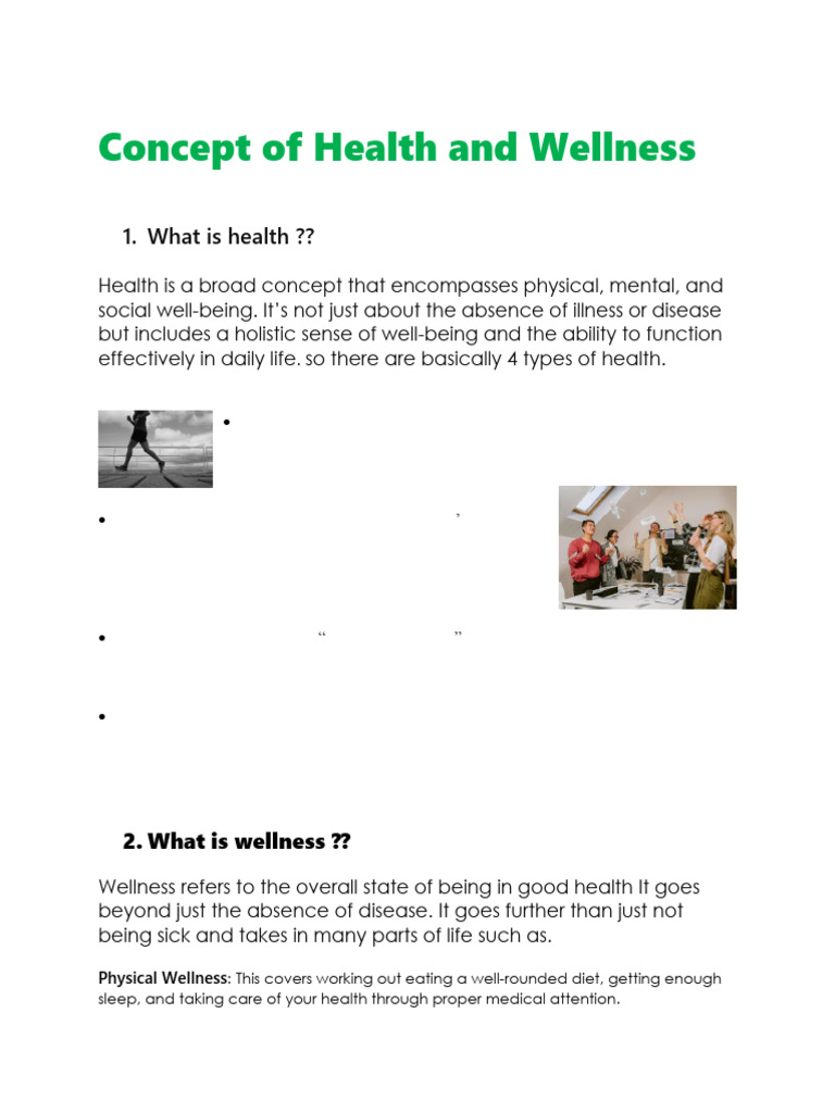 Concept of Health and Wellness | PDF | Mental Health | Sleep Deprivation