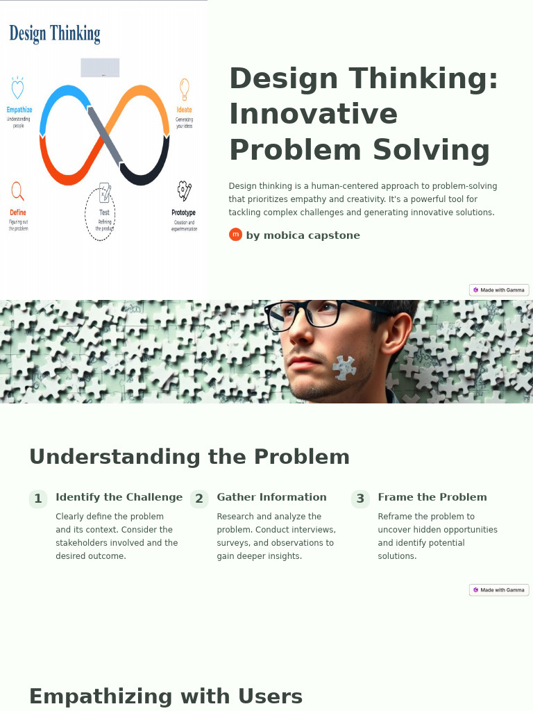 Design Thinking Innovative Problem Solving | PDF | Design Thinking ...
