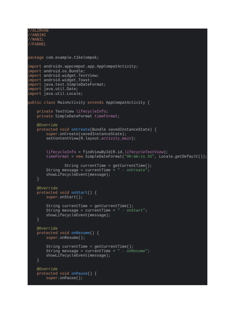 AL IRVAN_ONCREATE,RESUME,DLL | PDF | Computing Platforms | Operating System Families
