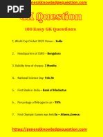 50 GK Questions for Class 6 with Answers | PDF | Planets | Circle