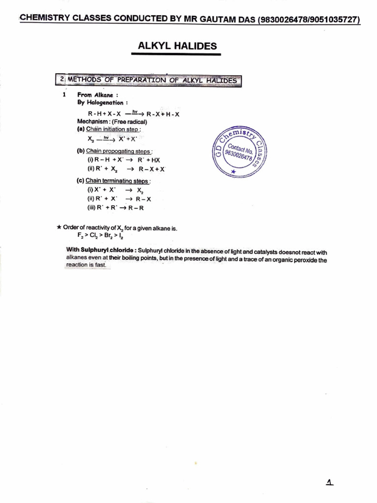 Alkyl Halides and Aryl Halides | PDF | Chemical Reactions | Chloroform