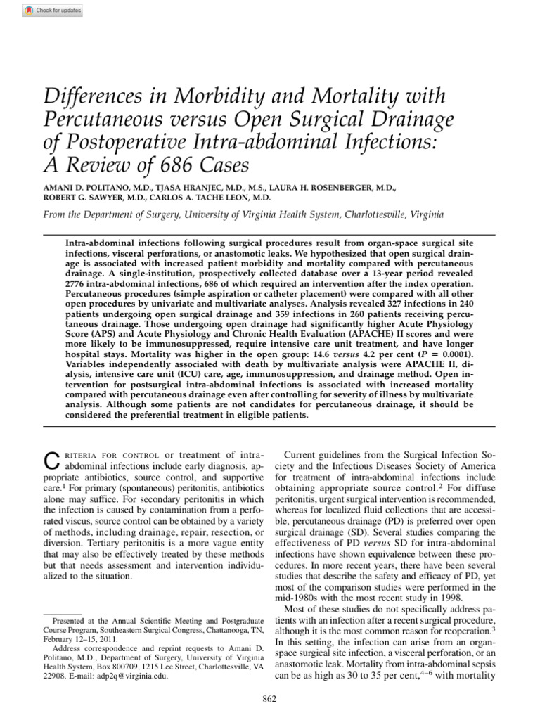 Drain Placement Reference | PDF | Infection | Surgery