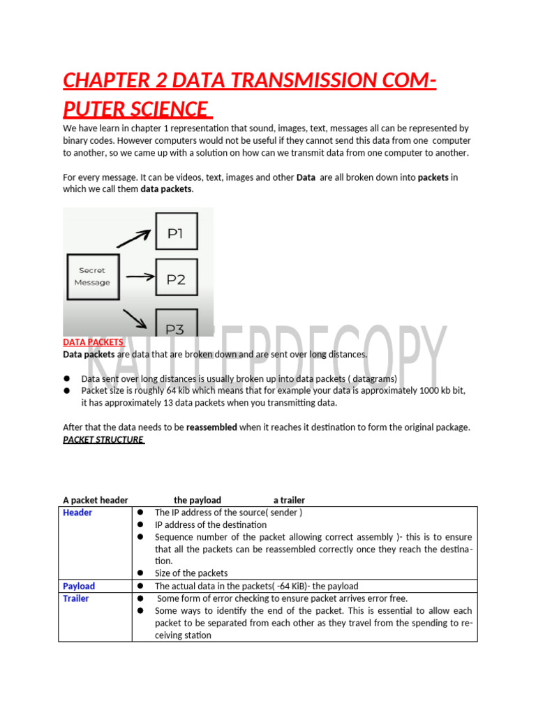 Grade 11 Chapter 2 Computer Science | PDF | Duplex (Telecommunications) | Public Key Cryptography