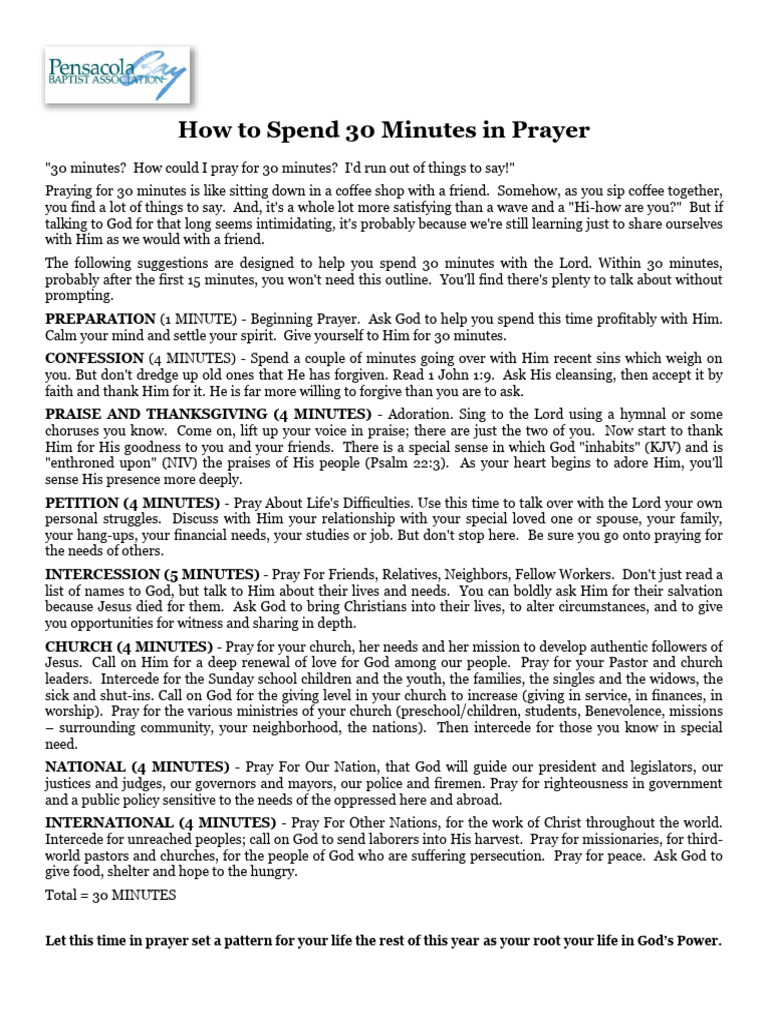 How-to-Pray-for-30-minutes | PDF | Prayer | Abrahamic Religions