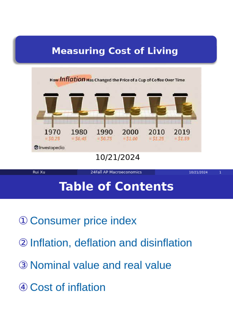 Inflation - Measuring Cost of Living | PDF | Cost Of Living | Inflation