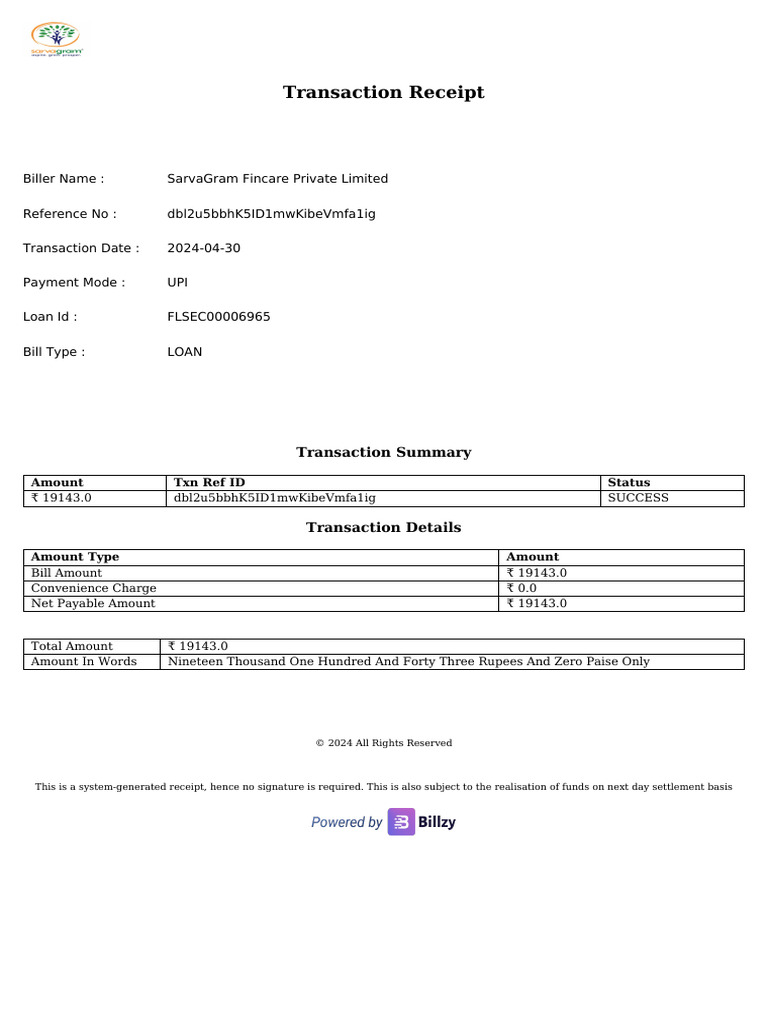 Transaction Receipt | PDF | Finance & Money Management