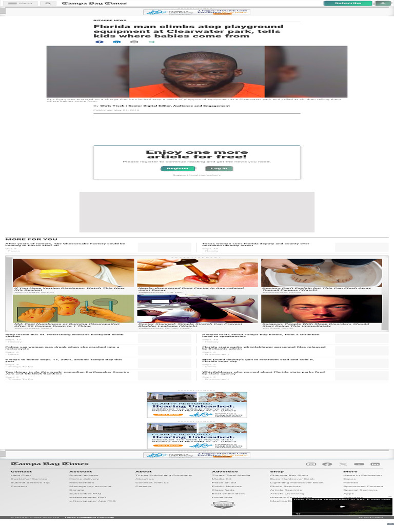 Florida Man's Playground Outburst | PDF