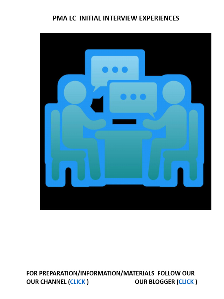 PMA Initial Interview Insights | PDF | Career & Growth | Language Arts ...