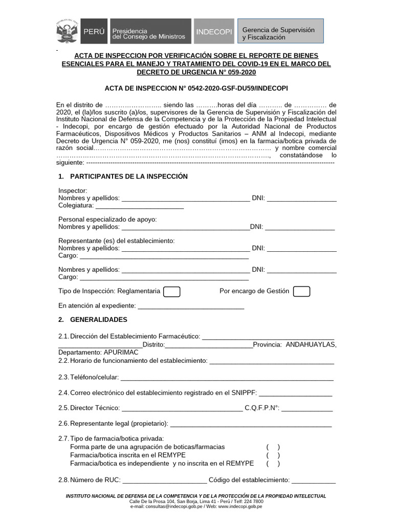 Acta de Supervisión Corregida (Autoguardado) | PDF | Farmacéutico ...
