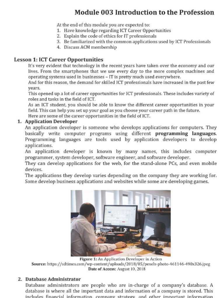 Week 3 - Introduction To The Profession | PDF | Programmer | Privacy