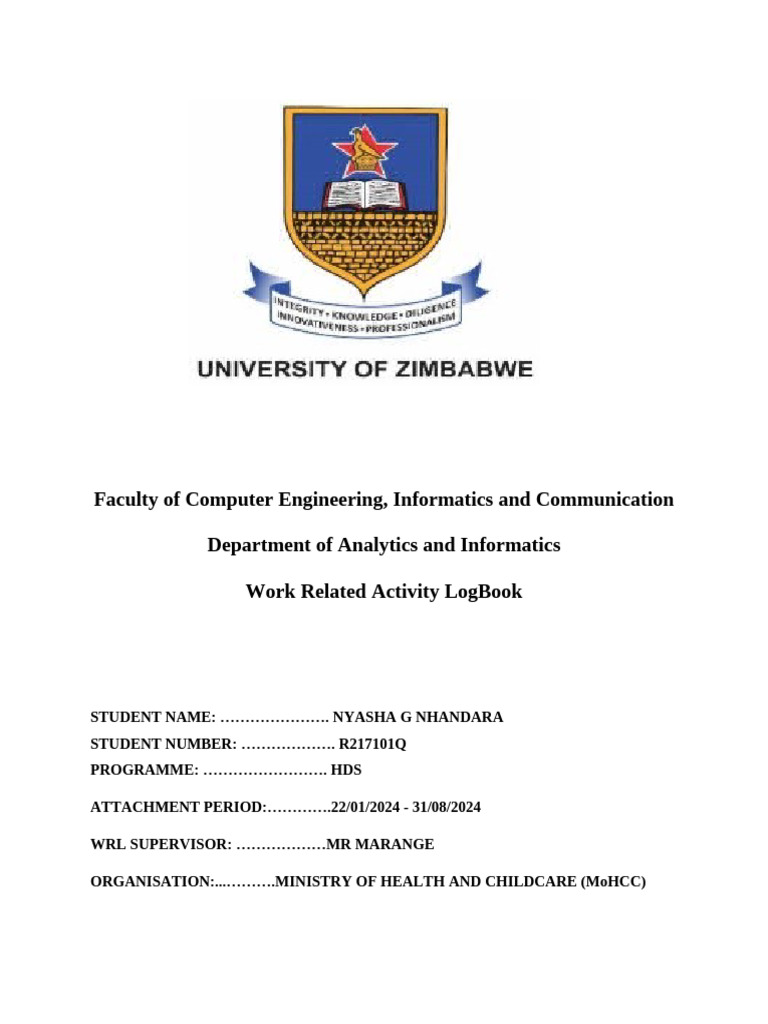 Nyasha WRL Log Book Final | PDF | Databases | Computing