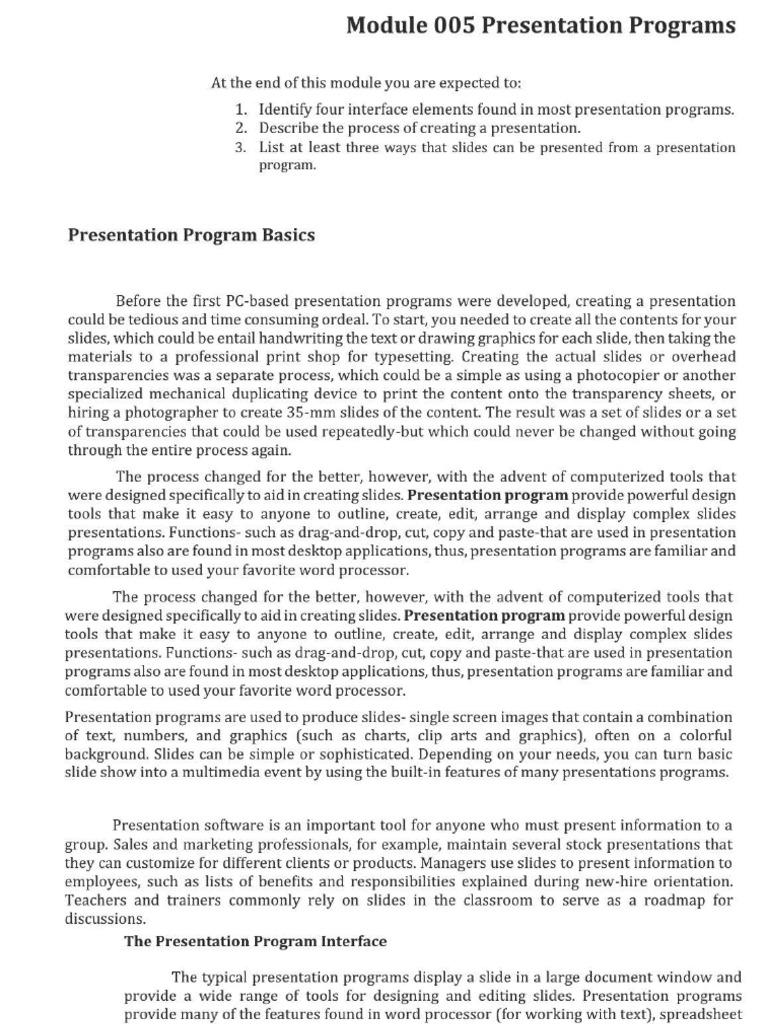 Week 7- Presentation Program | PDF | Window (Computing) | System Software