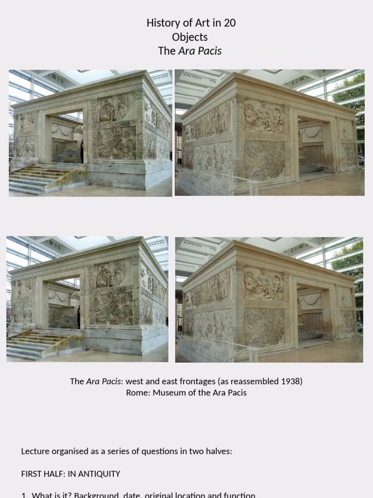 Ara Pacis 2024 | PDF | Augustus | Ancient Rome