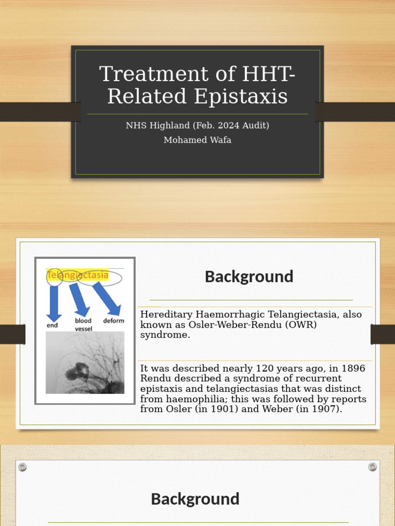 Treatment of HTT Related Epistaxis | PDF | Randomized Controlled Trial | Medical Specialties