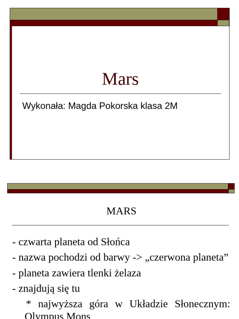 Mars | PDF