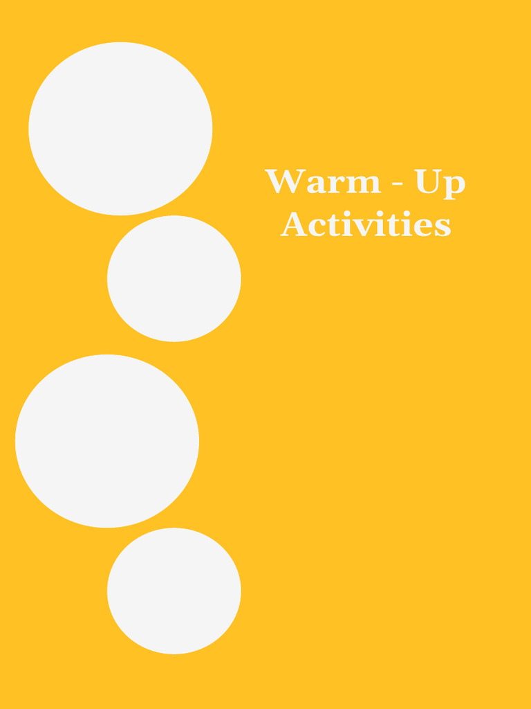 Warm-Up Activities | PDF