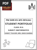 Maths Portfolio (COVER Page) - GR | PDF