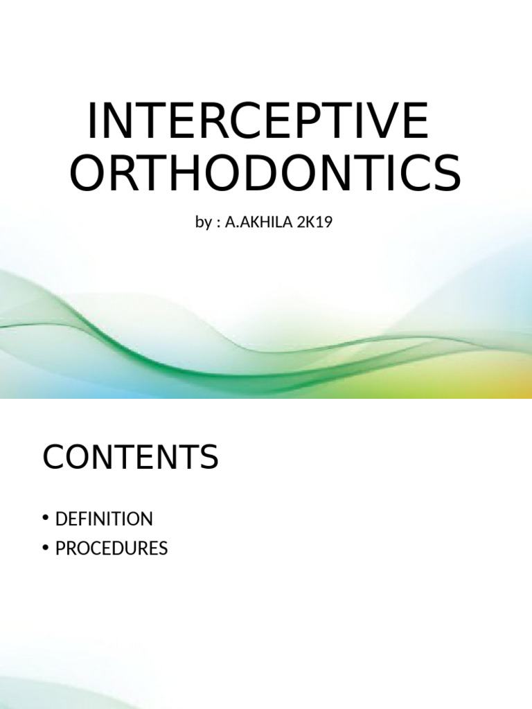 ortho ppt | PDF | Dentistry | Dentistry Branches