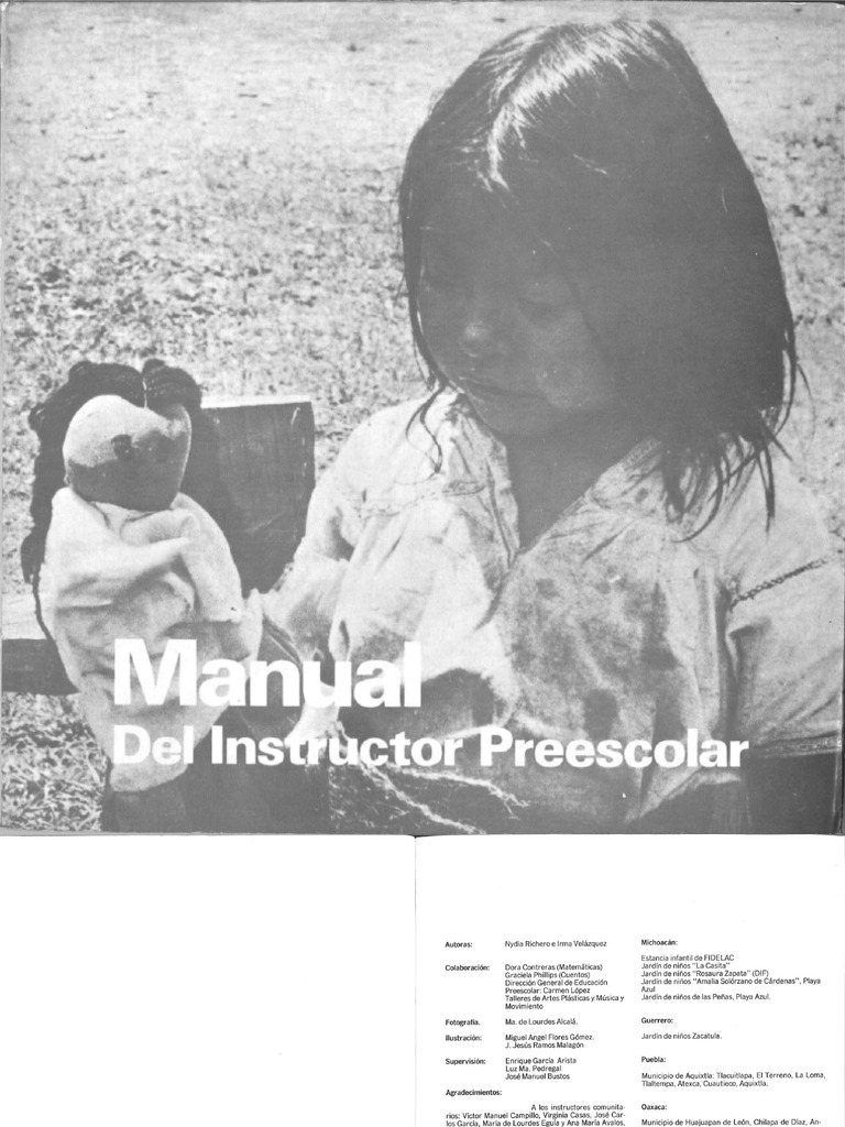 Manual Del Instructor Comunitario Preescolar CONAFE | PDF