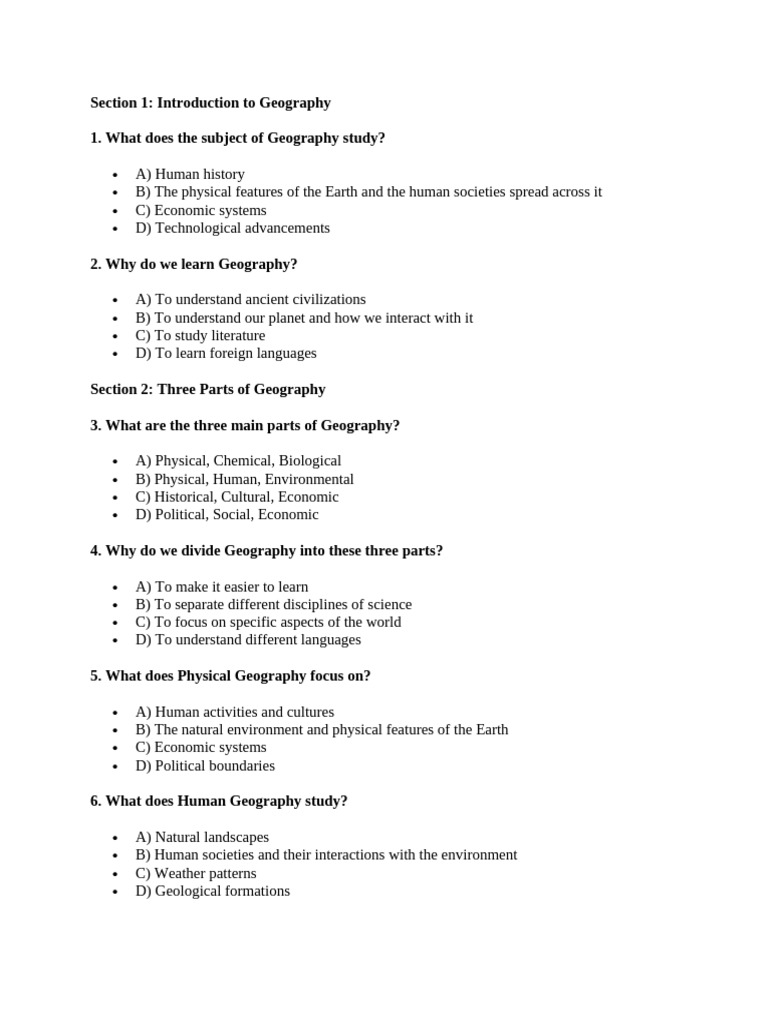 Final Geography | PDF | Geography | Natural Environment