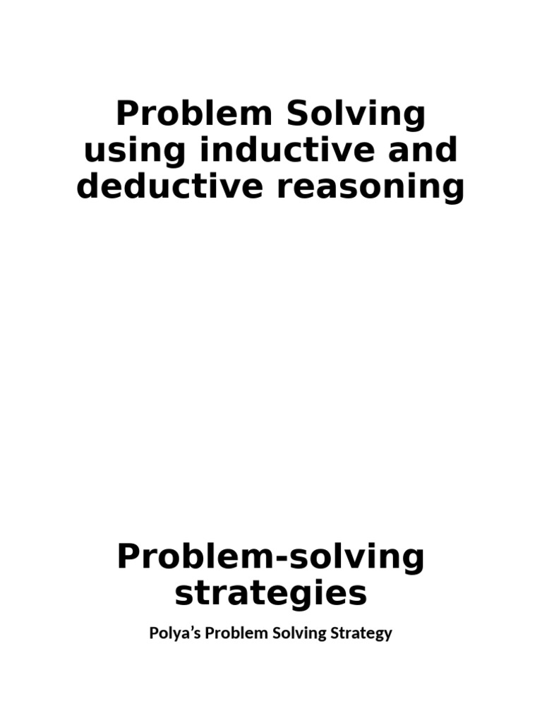 3 3 Problem Solving Strategies Pdf